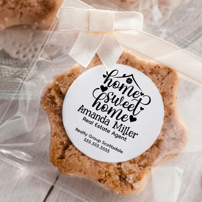 Personalized Realtor Real Estate Agent Open House Classic Round Sticker ...