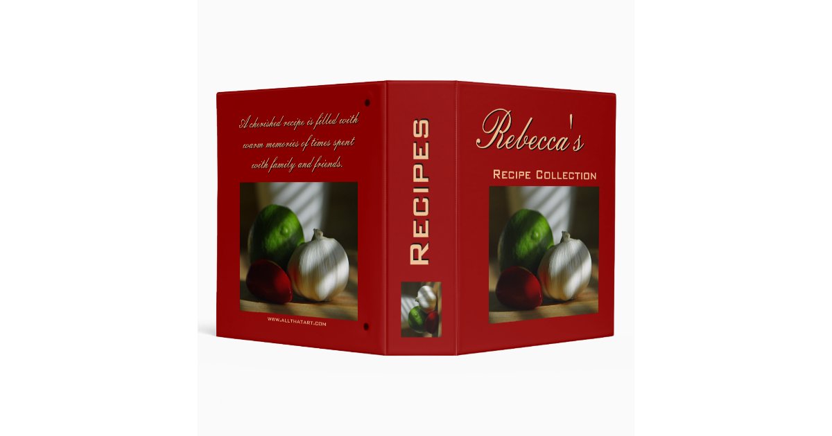 Personalized Recipe Collection Binder | Zazzle