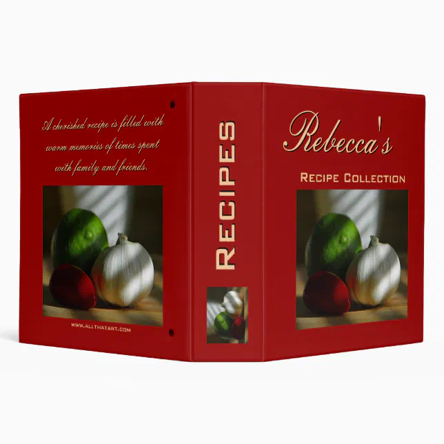 Personalized Recipe Collection Binder | Zazzle