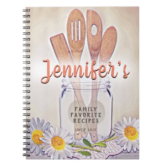 Personalized Recipe Cookbook Notebook | Zazzle.com