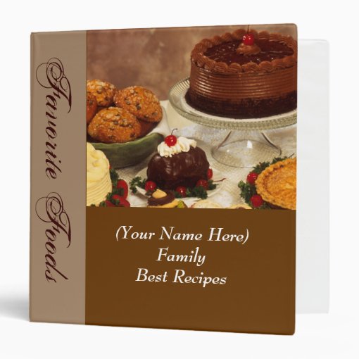 Personalized Recipe or Menu Food Binder | Zazzle