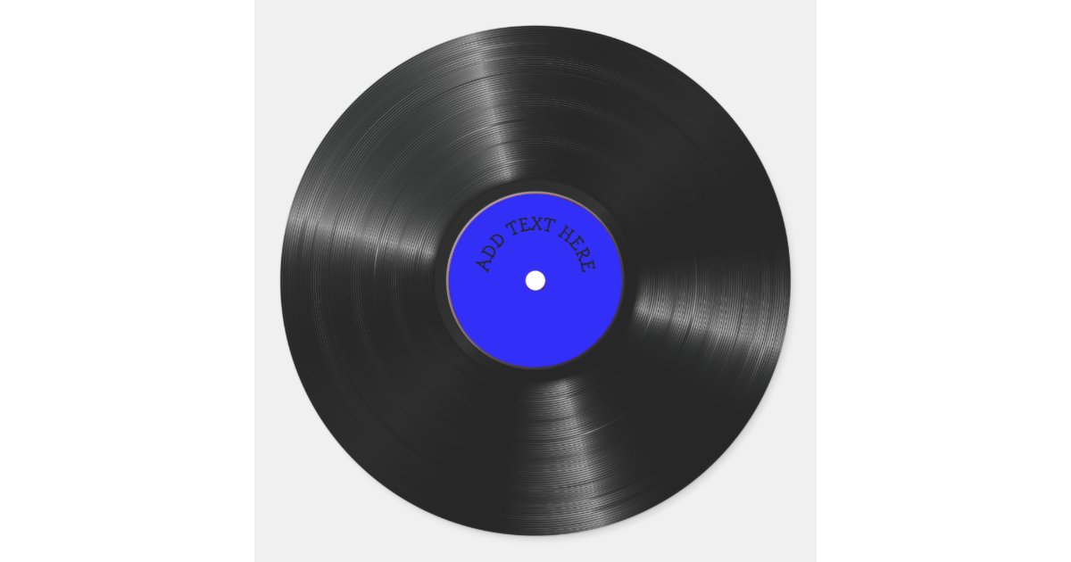 Personalized Record, Retro Album Classic Round Sticker | Zazzle