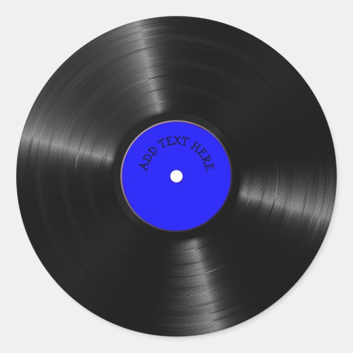 Personalized Record, Retro Album Classic Round Sticker | Zazzle.com
