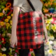 Personalized Red and Black Buffalo Check Tote Bag | Zazzle