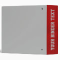 Personalized Red and Gray Football Binder | Zazzle