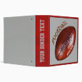 Personalized Red and Gray Football Binder | Zazzle