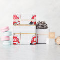 Personalized Red and White Ice Hockey Jersey Wrapping Paper | Zazzle