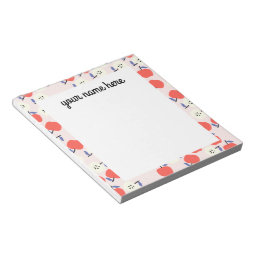 Personalized Red Apple Notepad | Zazzle