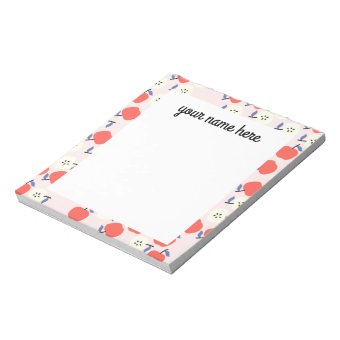 Personalized Red Apple Notepad | Zazzle