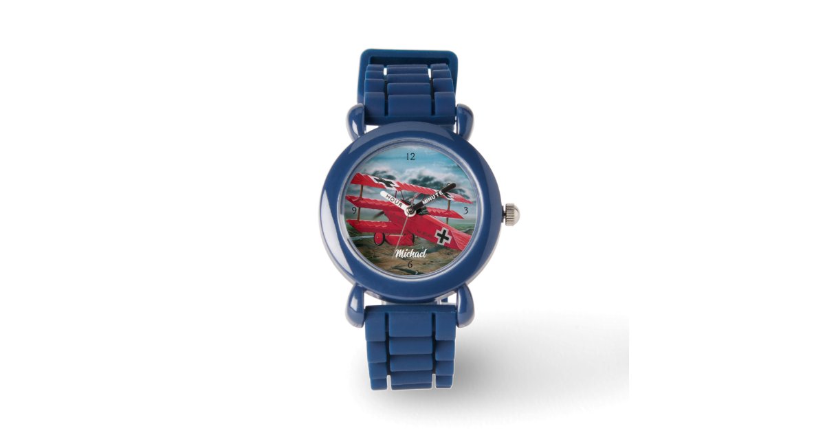 Personalized "Red Baron" Triplane Watch | Zazzle