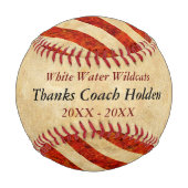 Personalized Red Baseball Coach Thank You | Zazzle