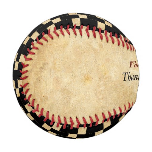 Personalized Red Black Baseball Coach Thank You | Zazzle