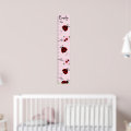 Personalized Red & Black Ladybugs Growth Chart | Zazzle