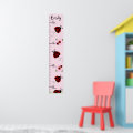 Personalized Red & Black Ladybugs Growth Chart | Zazzle
