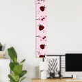 Personalized Red & Black Ladybugs Growth Chart | Zazzle