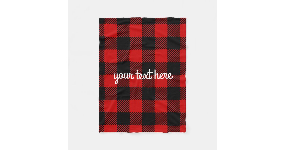 Personalized Red Buffalo Plaid Blanket | Zazzle