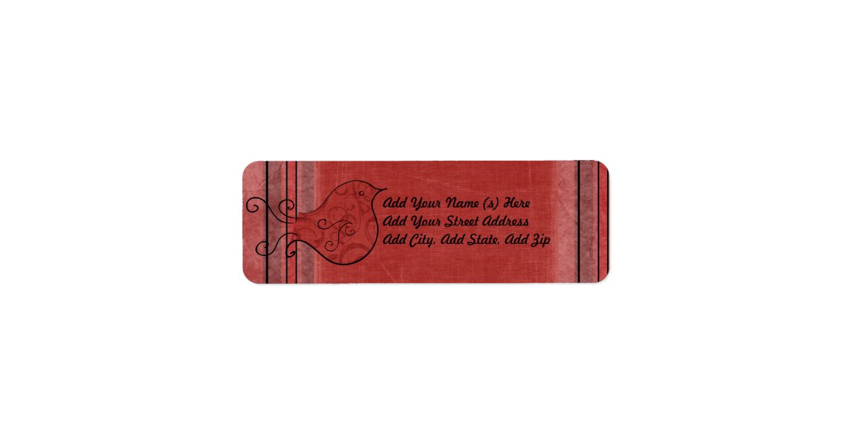 Personalized Red Cardinal Holiday Address Labels | Zazzle