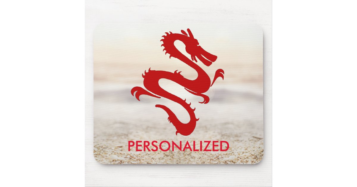 Personalized Red Dragon Mouse Pad | Zazzle