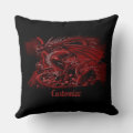 Personalized Red Dragon Throw Pillow | Zazzle