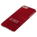 Personalized Red Faux Leather Phone Case | Zazzle