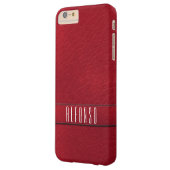 Personalized Red Faux Leather Phone Case | Zazzle