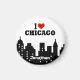 Personalized Red Heart I Love Chicago Magnet | Zazzle