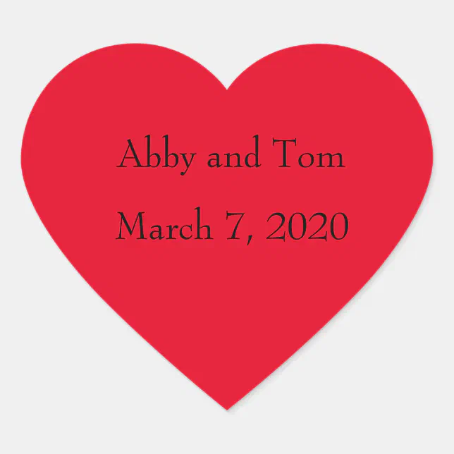 Personalized Red Heart Stickers | Zazzle