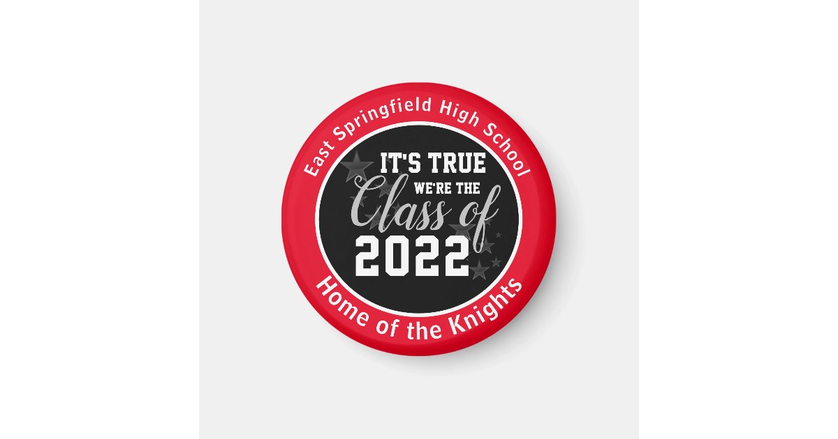 Personalized Red High School Class of 2022 Magnet | Zazzle