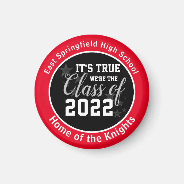 Personalized Red High School Class of 2022 Magnet | Zazzle