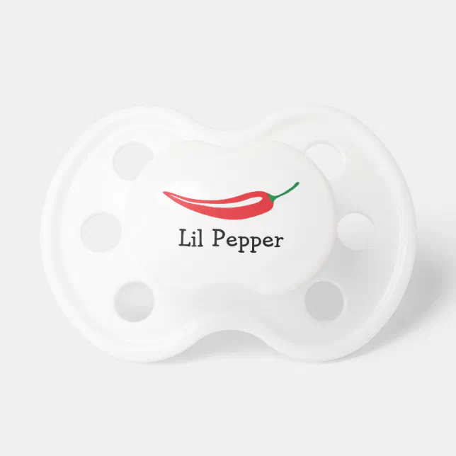 Personalized Red hot chili pepper baby pacifier | Zazzle