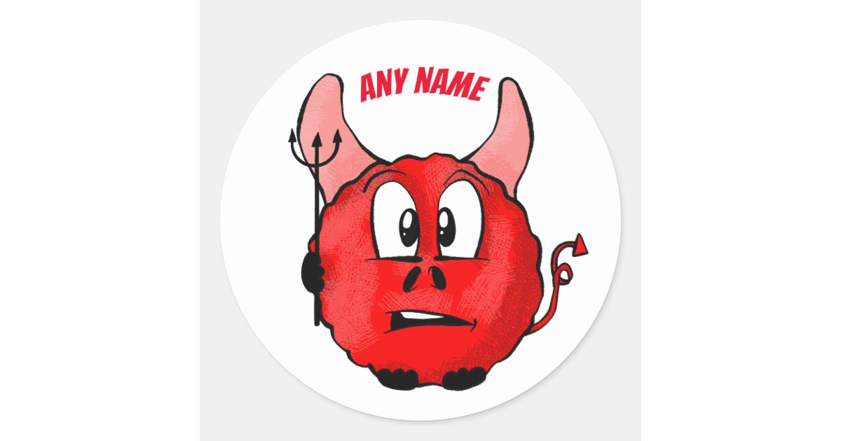 Personalized red Little Devil stickers | Zazzle