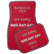 Personalized Red NOT TODAY SATAN Car Floor Mat | Zazzle