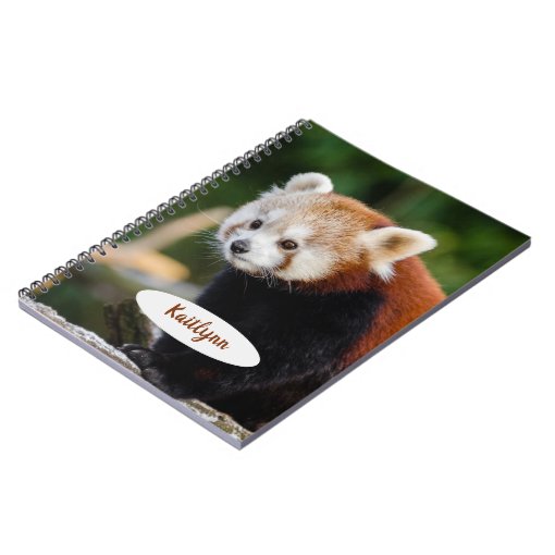 Personalized Red Panda Notebook | Zazzle