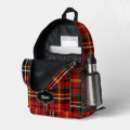 Personalized Red Plaid Backpack | Zazzle