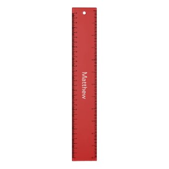 Personalized Red Ruler | Zazzle