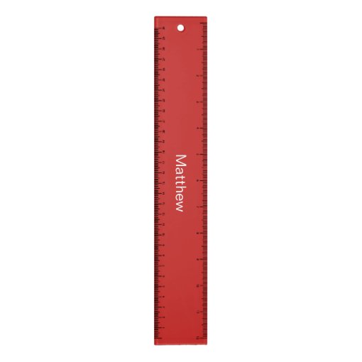 Personalized Red Ruler | Zazzle