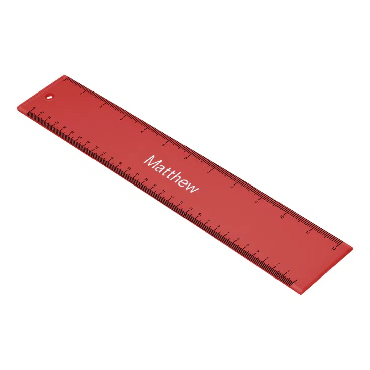 Personalized Red Ruler | Zazzle