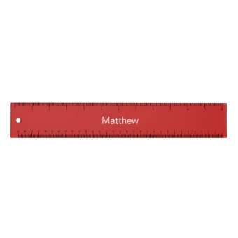 Personalized Red Ruler | Zazzle