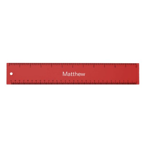Personalized Red Ruler | Zazzle