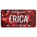 Personalized Red Smoked License Plate | Zazzle