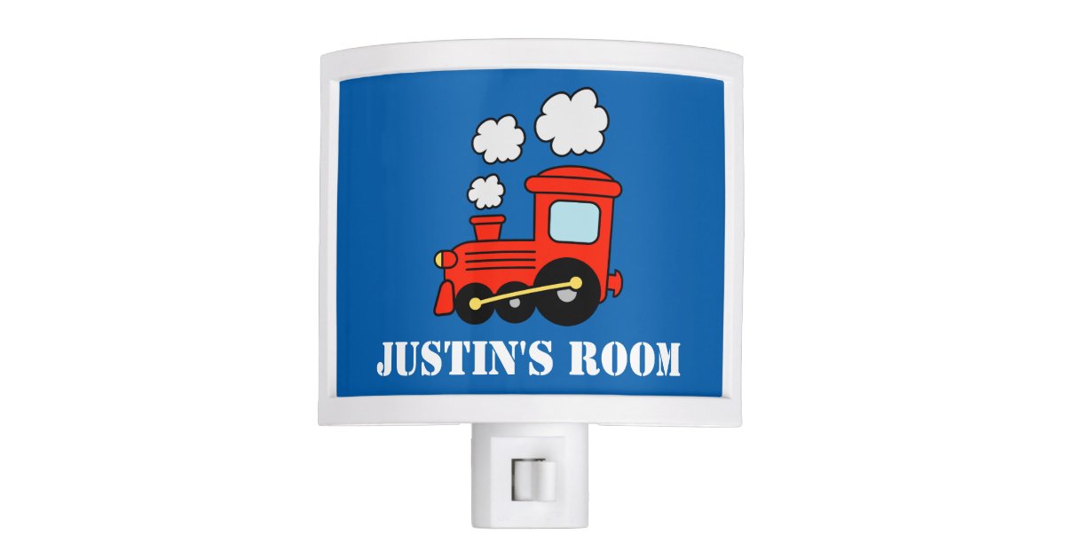 Personalized red toy train night light for kids | Zazzle