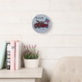 Personalized Red Truck Wall Clock | Zazzle