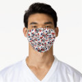 Personalized red white blue soccer balls sports adult cloth face mask ...