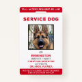 Personalized Red White Service Dog Photo ID Badge | Zazzle