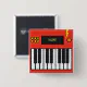 Personalized Reddish Orange Keyboard Music Button | Zazzle