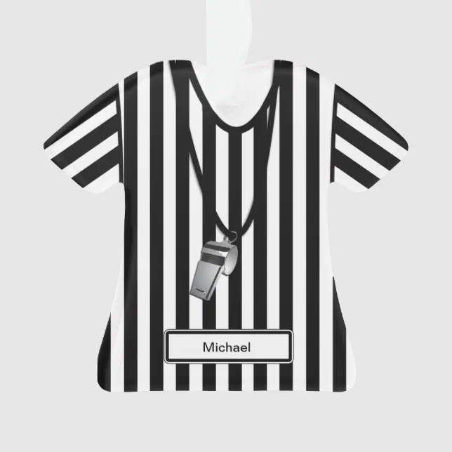 Personalized Referee with Whistle Ornament | Zazzle