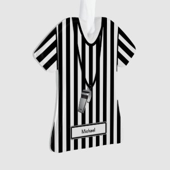 Personalized Referee with Whistle Ornament | Zazzle