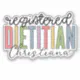 Personalized Registered Dietitian Multicolored RD Sticker | Zazzle