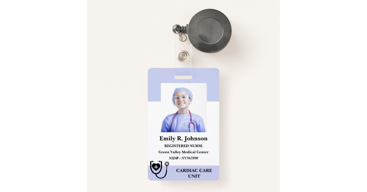 Personalized Registered Nurse ID Badge | Zazzle