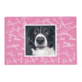 Personalized Rainbow Paw Prints Dog Feeding Mat | Zazzle